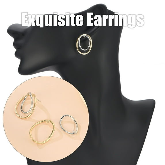 ddioayh Korean Fashion Alloy Earrings for Women with Detachable Metal ...