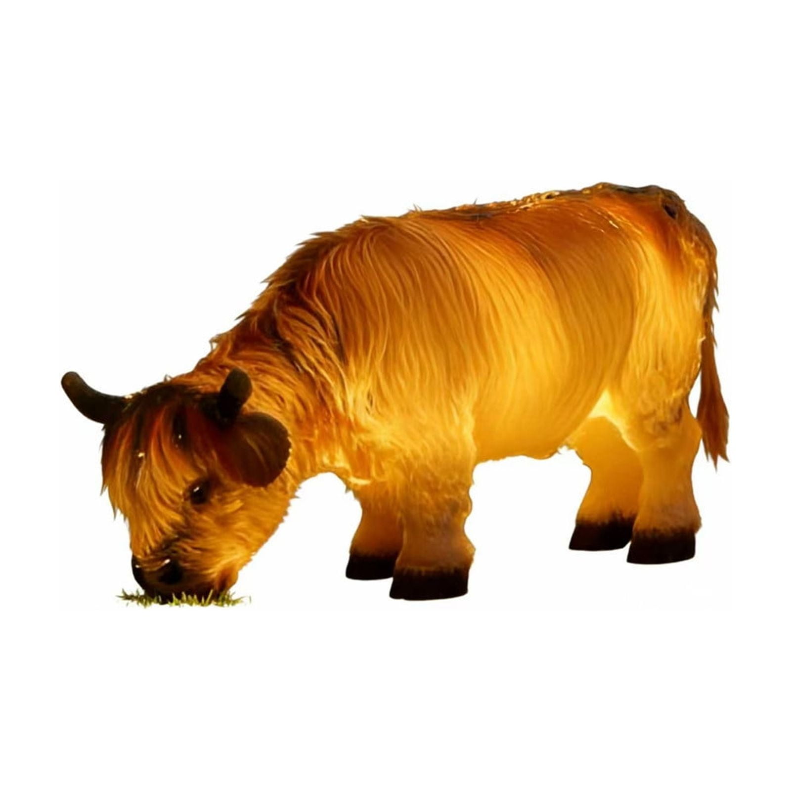 ddioayh LED Illuminated Bull Ornament Resin Figurine with Warm Lighting ...