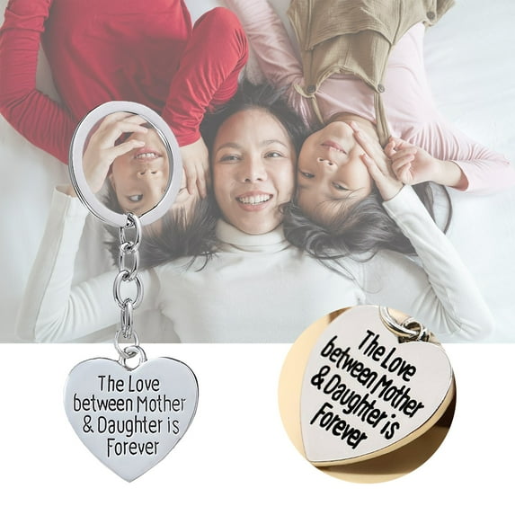 ddioayh Mother Daughter Keychain Stainless Steel Heart Shape Gift for ...