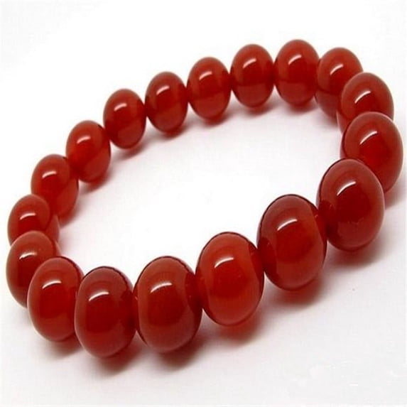 ddioayh Natural Red Agate Bracelet 6-20mm Gemstone Beaded Wristband for ...