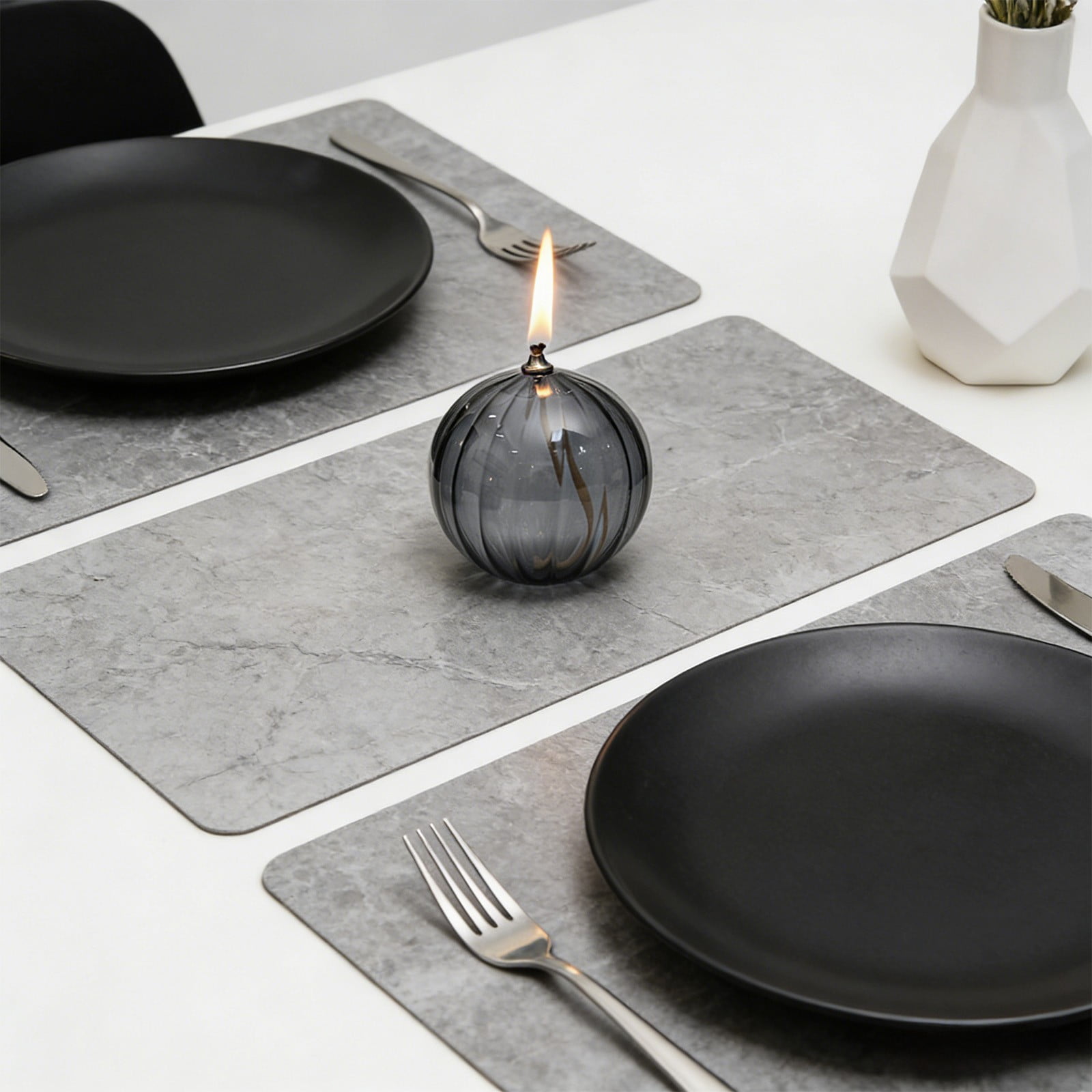 ddioayh Oil Lamp Modern Minimalist Smokefree Glass with Iron Base ...