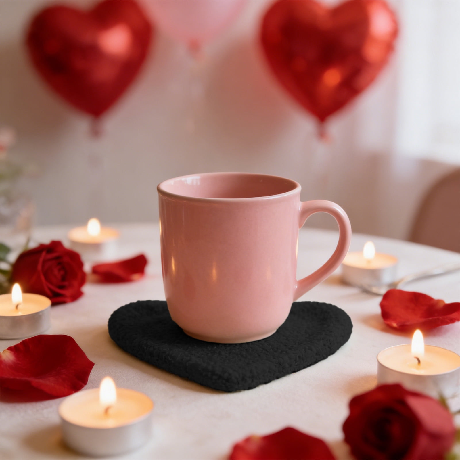 ddioayh Placemat Insulated Heart Shape Design Teddy Loves Saucer Heat ...