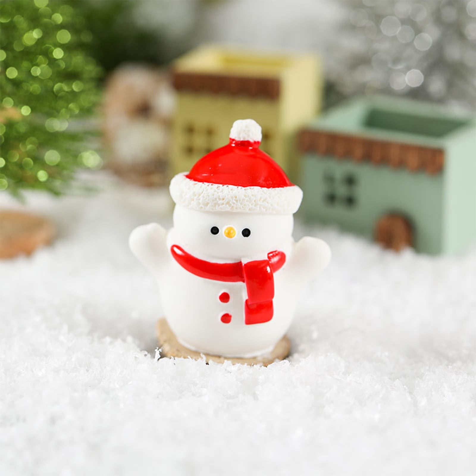 ddioayh Resin Christmas Figurines - Mini Santa Claus, Snowman & Elks ...