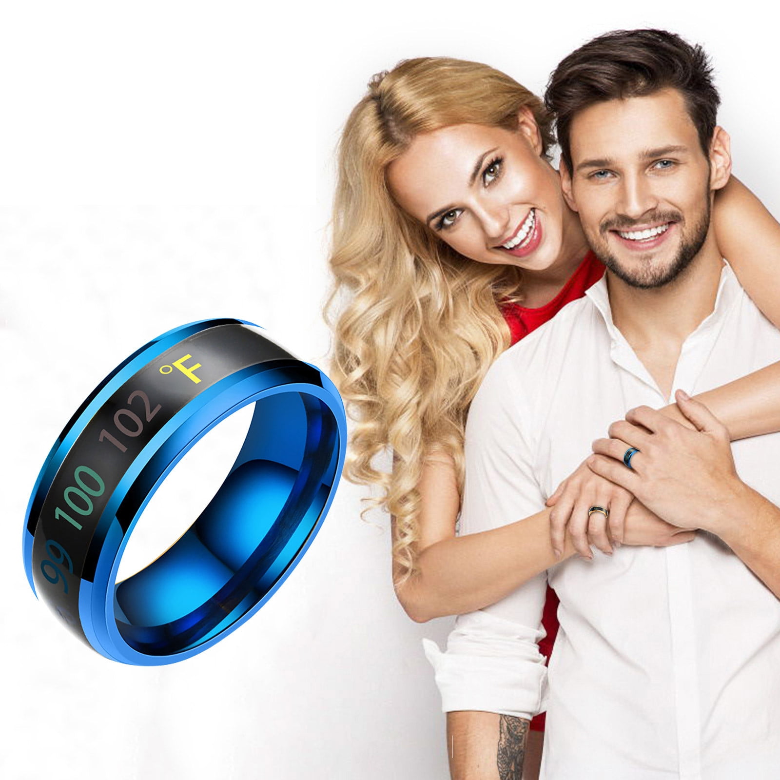 ddioayh Ring Intelligent Physical Temperature Sensing Mood Display for ...