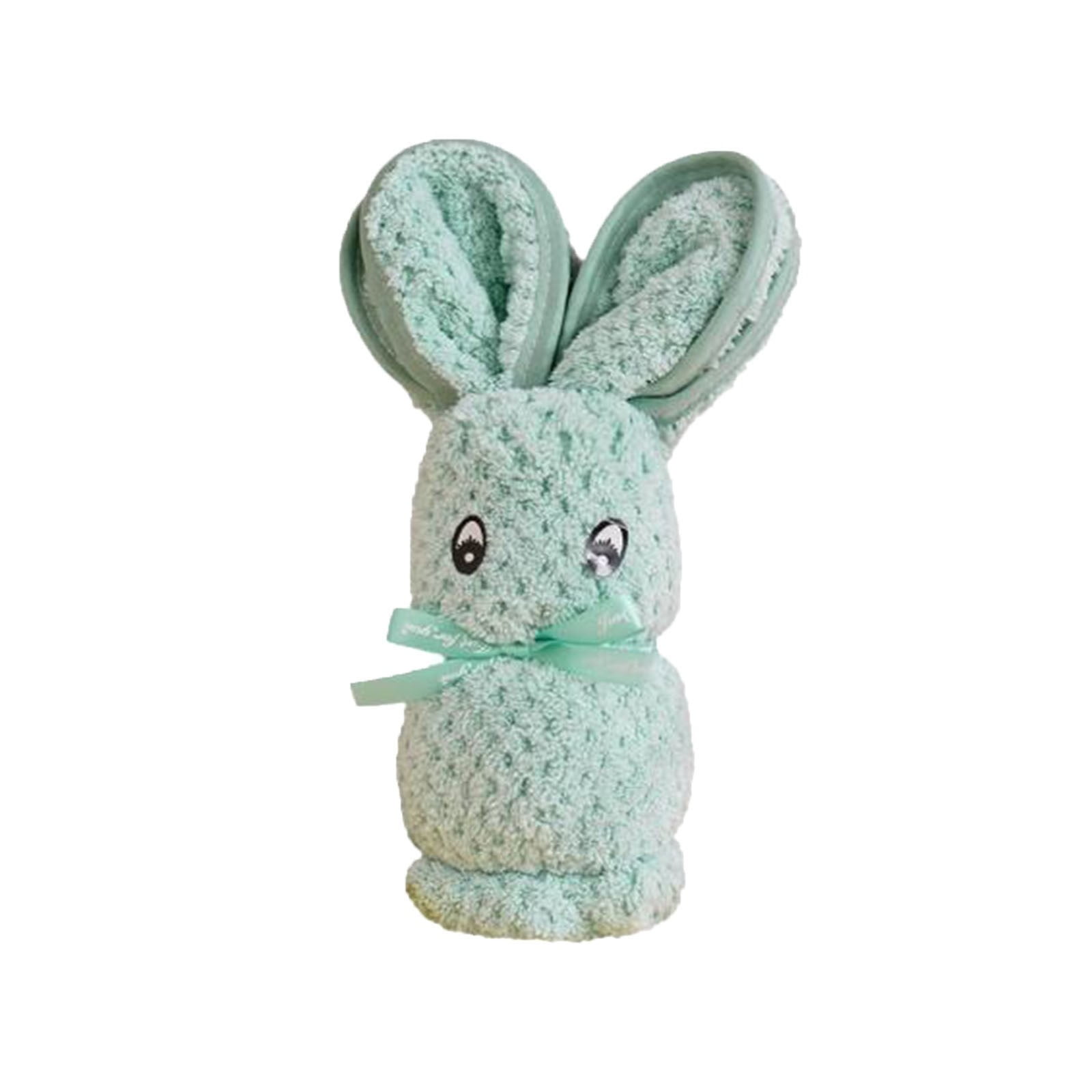 ddioayh Towel Cute Rabbit Design Soft Skin-Friendly Highly Absorbent ...