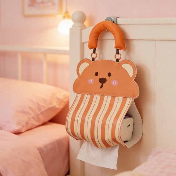 ddioayh Wall Mounted Tissue Holder Waterproof PU Fabric With Hanging ...