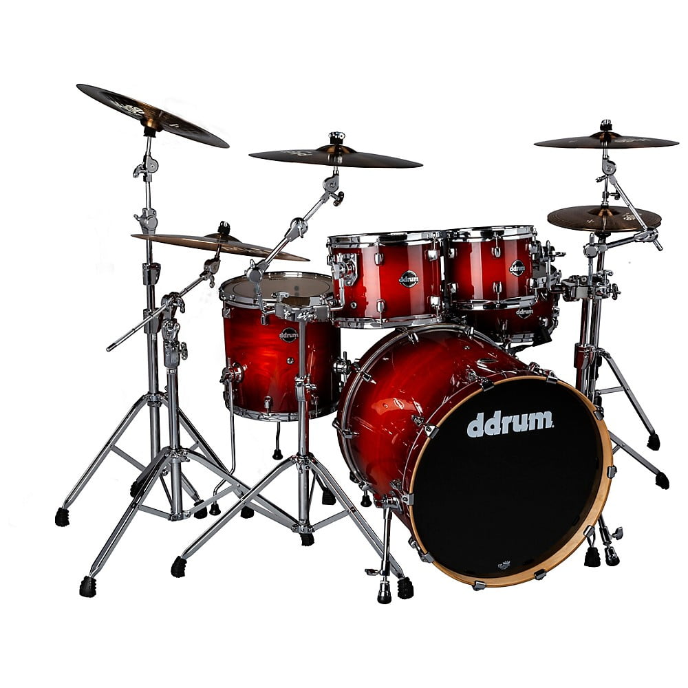 ddrum Dominion Birch 5-Piece Shell Pack With Ash Veneer Red Burst ...