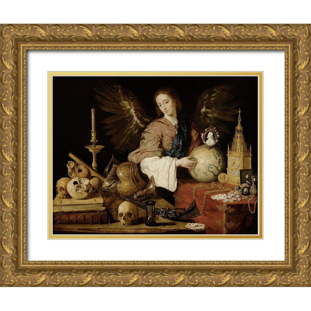 de Pereda, Antonio 14x12 Gold Ornate Wood Framed with Double Matting ...