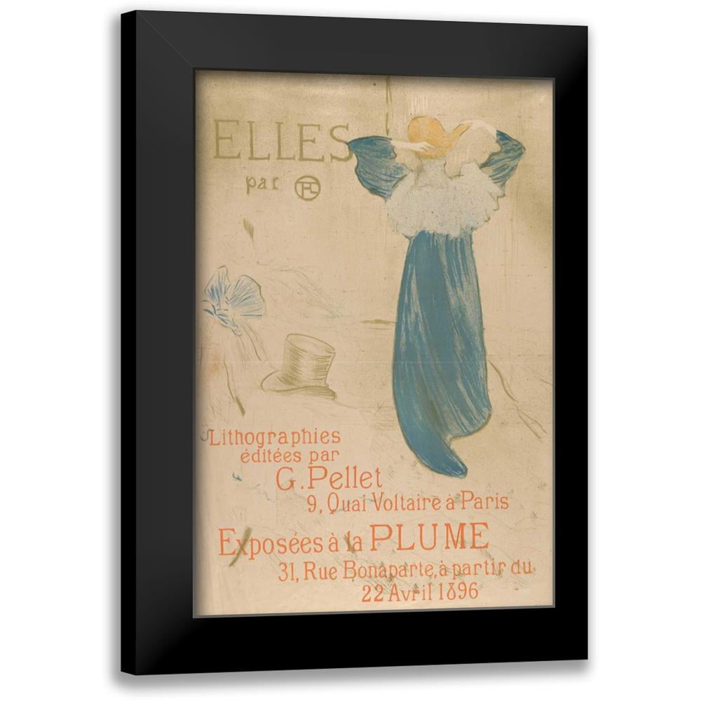 de Toulouse-Lautrec, Henri 17x24 Black Modern Framed Museum Art Print Titled - Elles (poster for ...