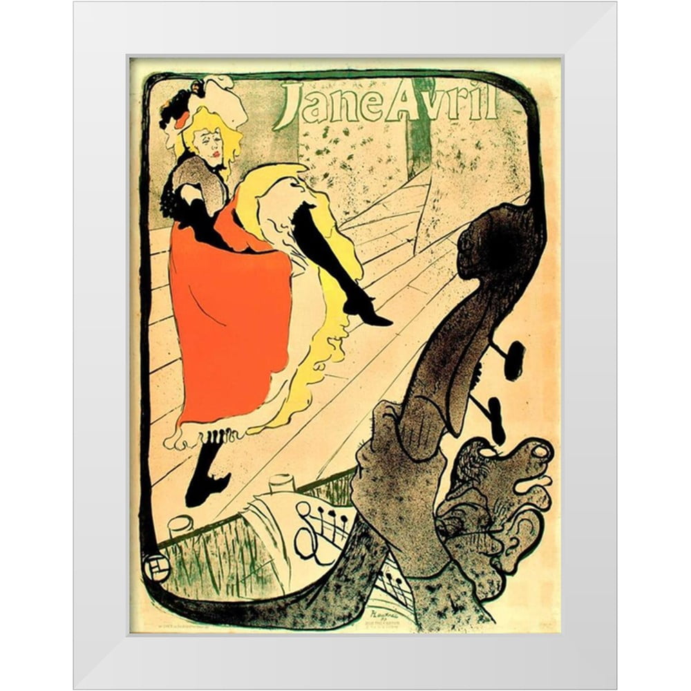 de Toulouse-Lautrec, Henri 19x24 White Modern Wood Framed Museum Art ...