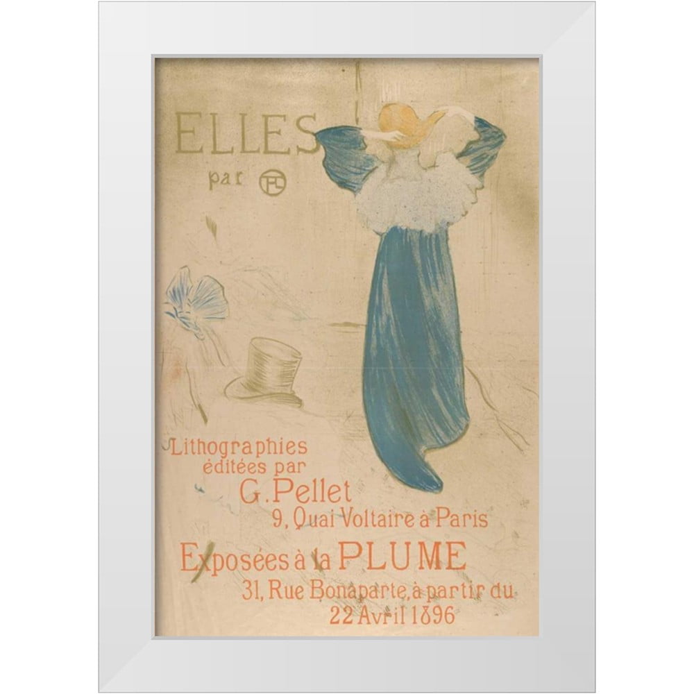 de Toulouse-Lautrec, Henri 23x32 White Modern Wood Framed Museum Art Print Titled - Elles ...