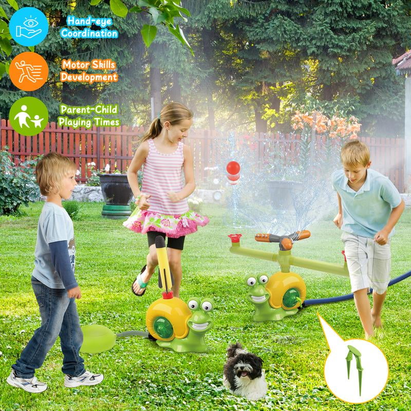 deAO Sprinkler Toy with Baseball Toy, Cacti Sprinkler Toy, Summer Water ...