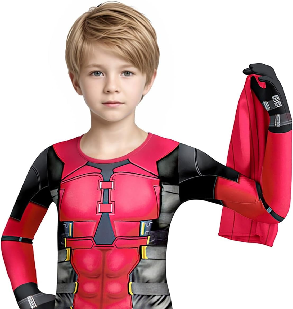deadpool Boys Heroes 3D Print wolverine Bodysuit Red Suit Zentai Onesie ...