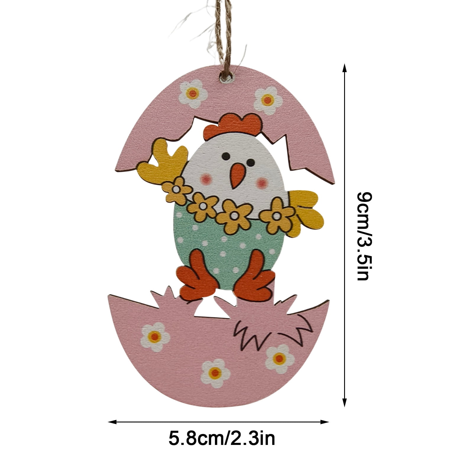 Wooden Easter Hanging Pendant Wall Door Decor Decor For Home Handicraft ...