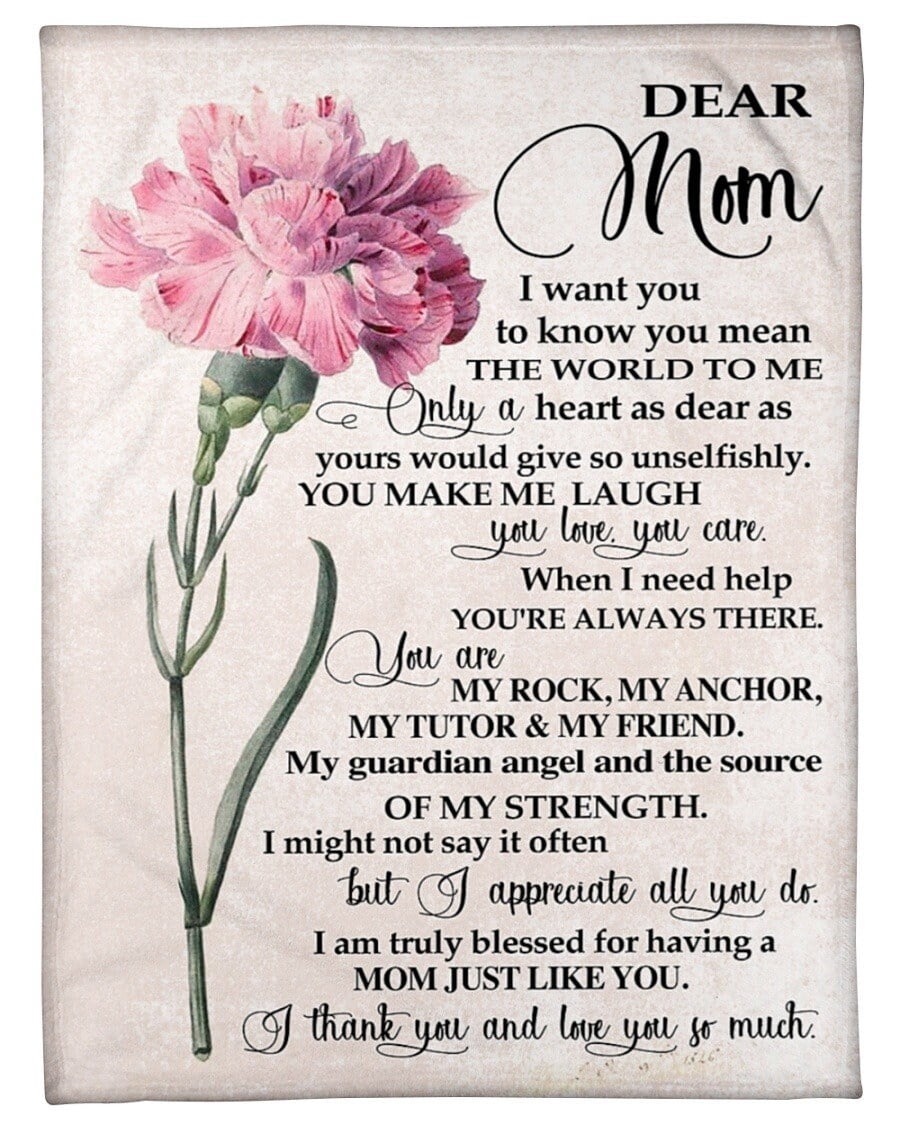 dear mom. i want you to know you mean the world to me poster home decor ...