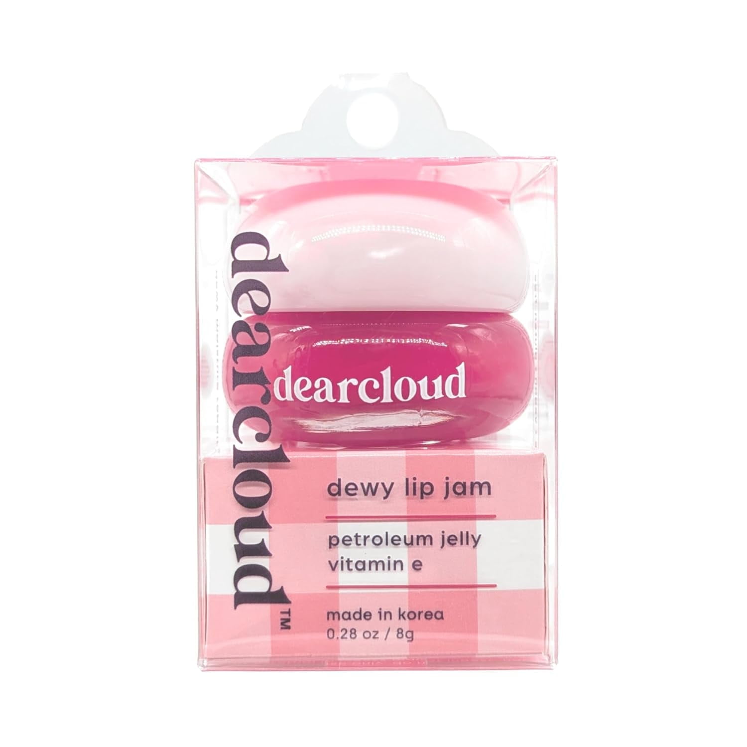 dearcloud Dewy Lip Jam – Hydrating Lip Balm & Gloss with Vitamin E, Korean Skincare (Pink Lychee ...