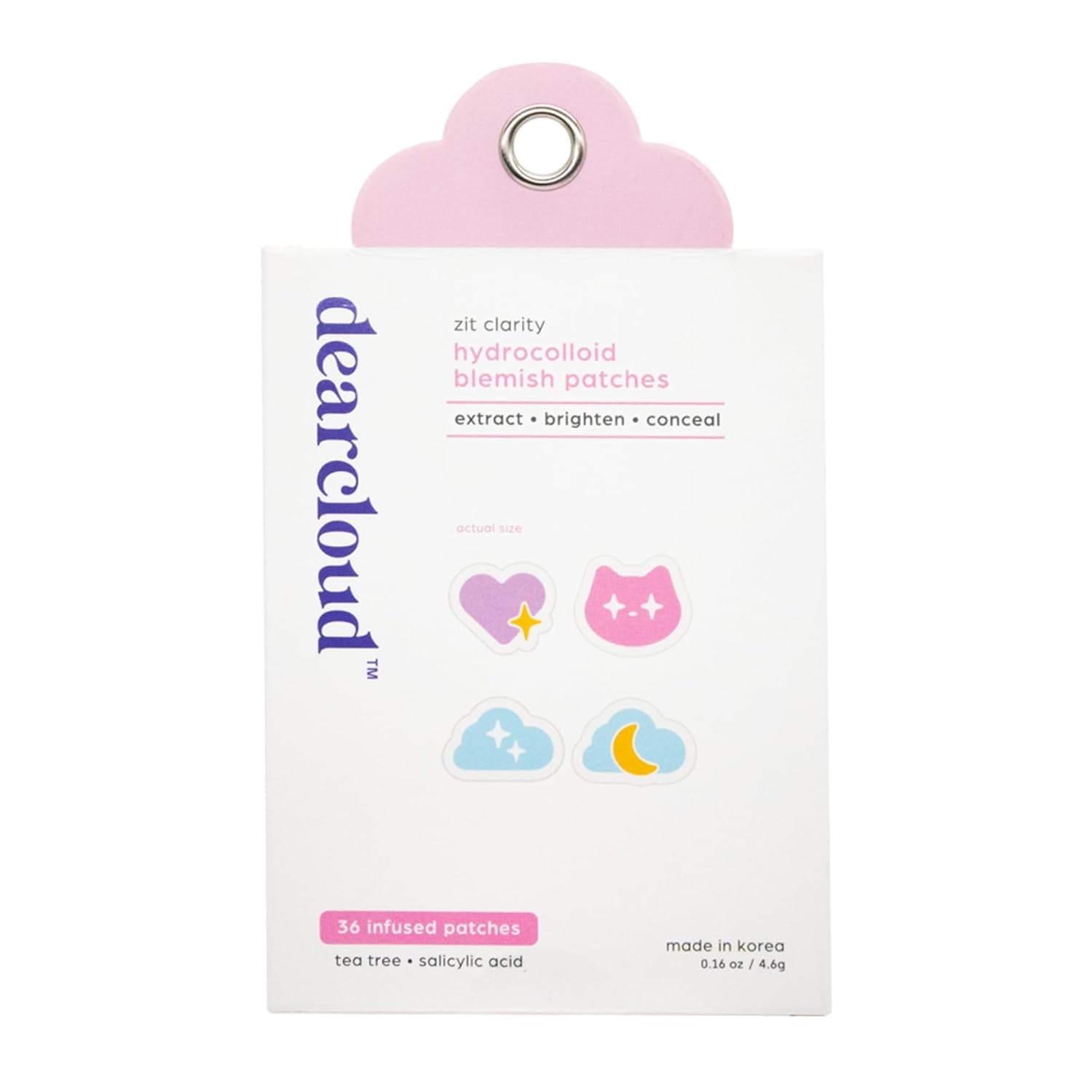 dearcloud Zit Clarity Hydrocolloid Blemish Patches - Pimple Patches for ...