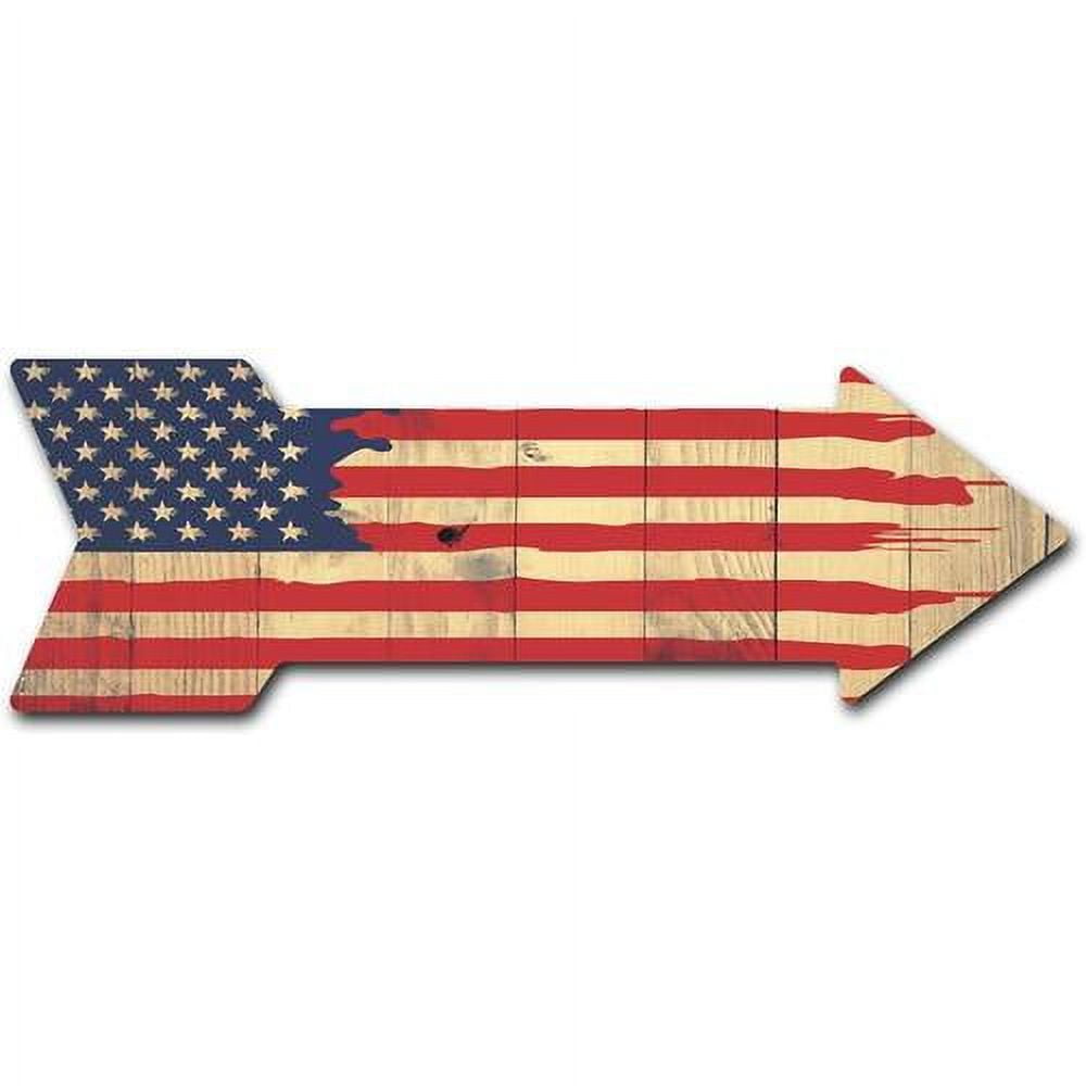 Decal Art American Flag Painted Decal Indoor/Outdoor Decor 24 ...