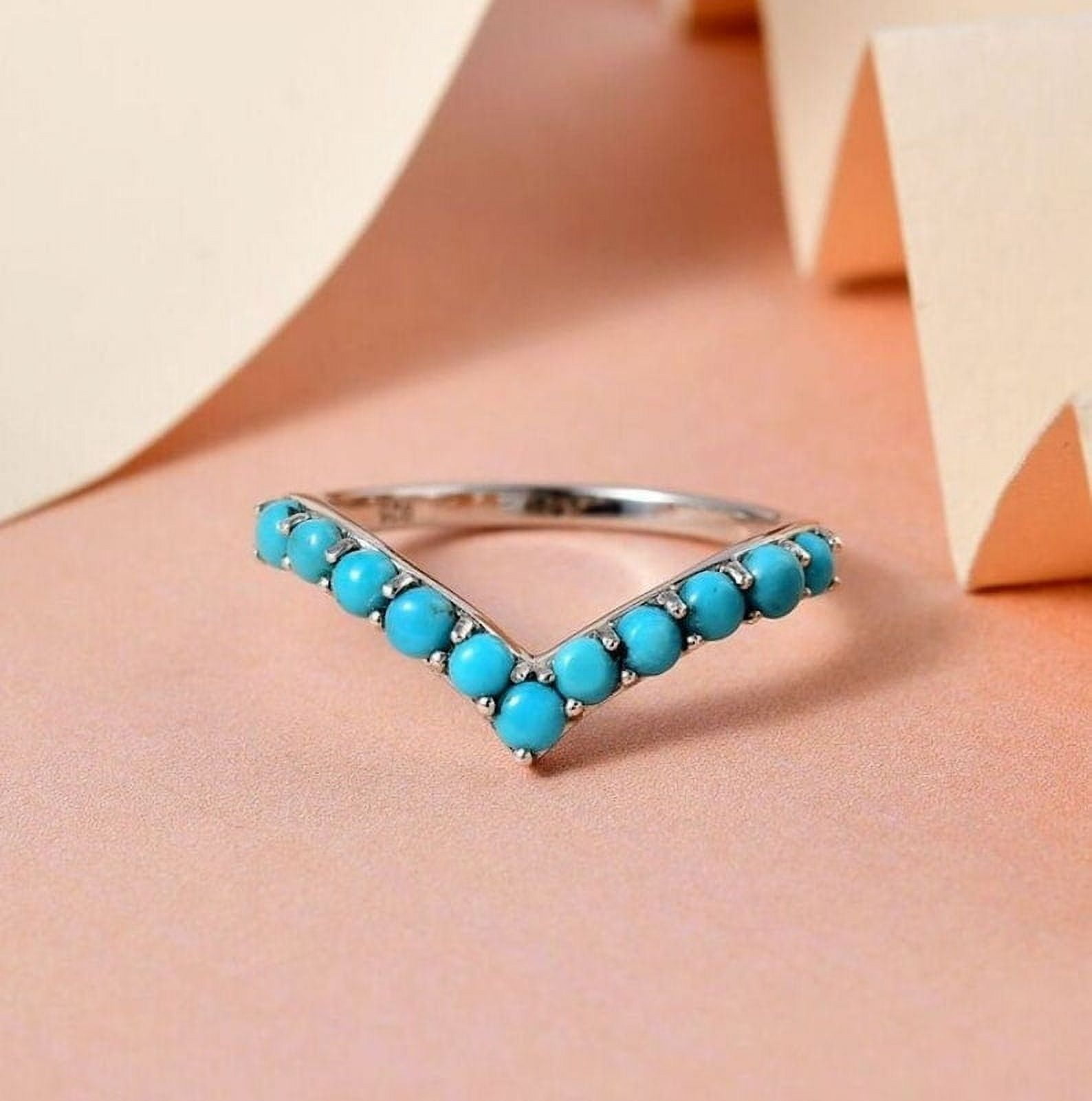 december birthstone, blue turquoise curve wedding band, white gold ...