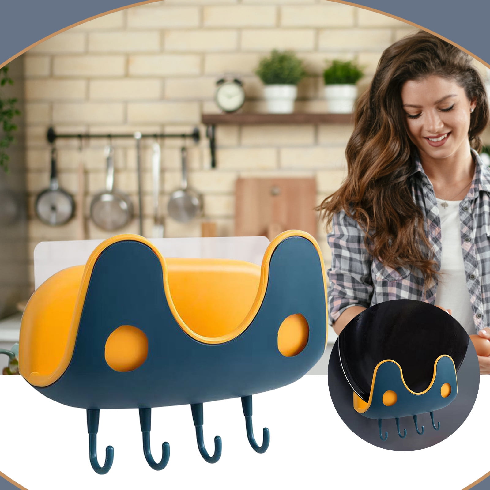 decor hangers,Wall Mounted Cutting Board Pot Lid Rack Multifunctional ...