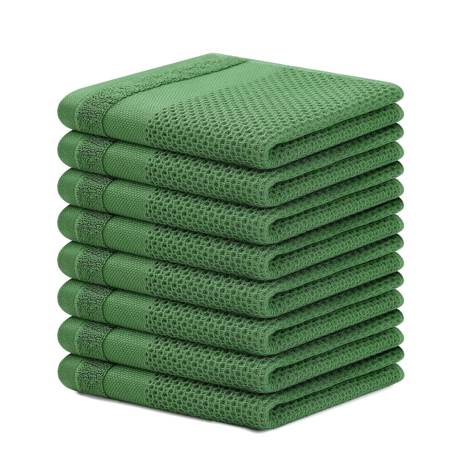 decorUhome 100% Cotton Waffle Weave Kitchen Towels, 4 Pack - 13 x 28 ...