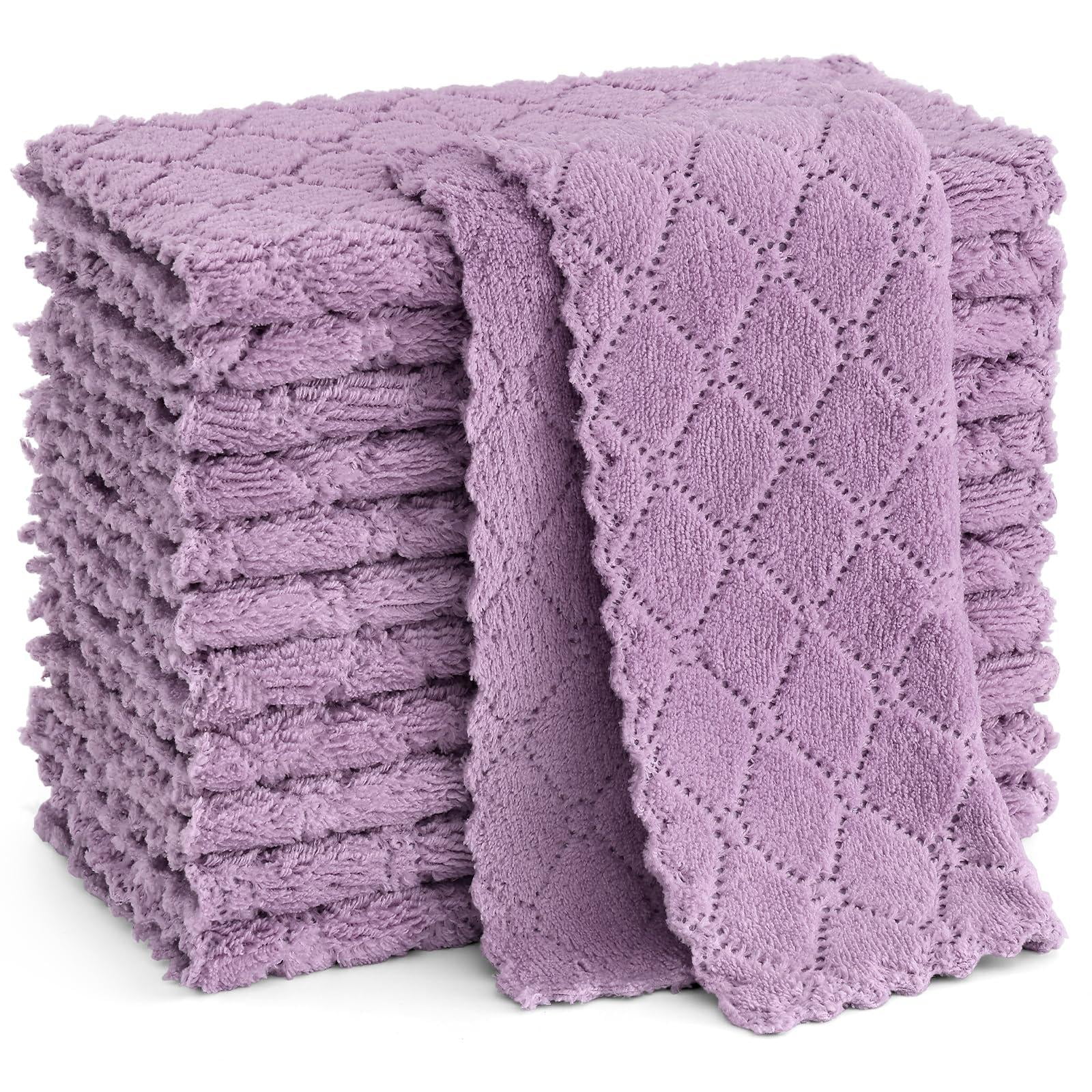 decorUhome 12 Pack 10" x 10" Kitchen Dish Cloths, Super Soft and ...