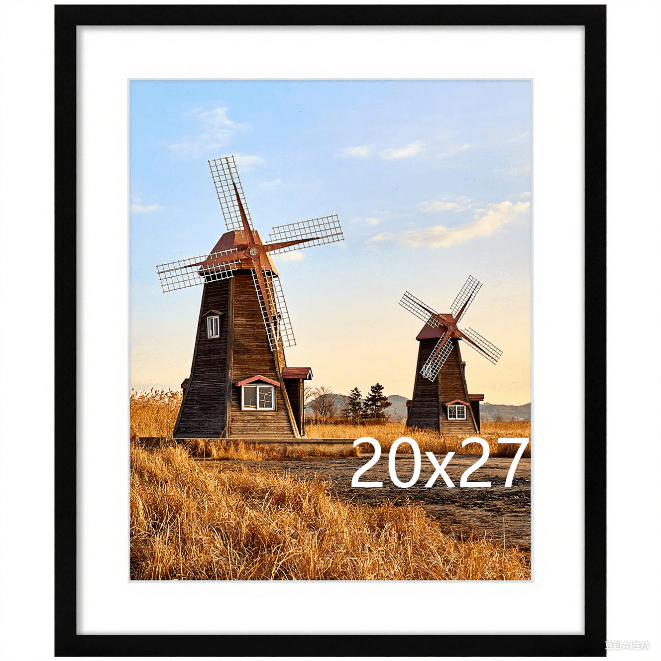 decorUhome 20x27 Picture Frame with Plexiglass - Large Black Poster ...