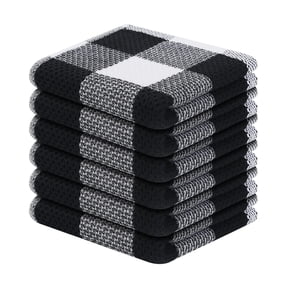 Cool Black Cat Pattern Kitchen Towels 4 Pack Waffle Weave Decorative ...