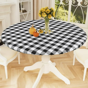Heritage Vinyl Elastic Table Cover with Fleece Backing in 3 Sizes ...