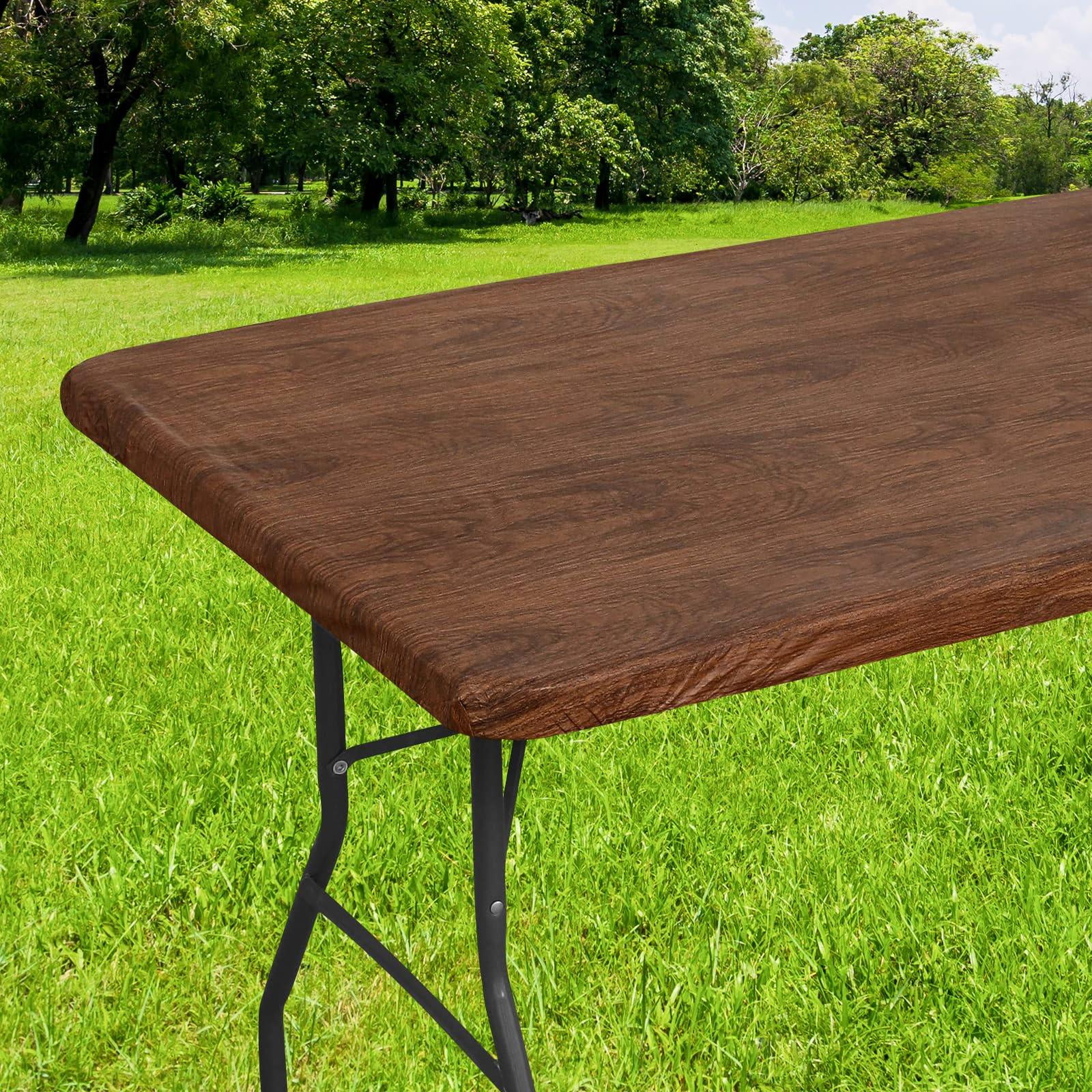 decorUhome Rectangle Waterproof Fitted Tablecloth for 30"x 48" Tables ...
