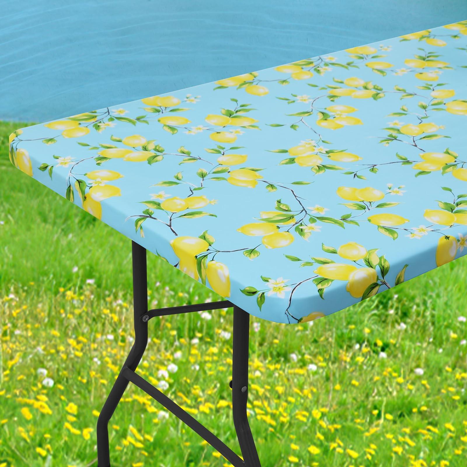 decorUhome Rectangle Waterproof Fitted Tablecloth for 30"x 72" Tables ...