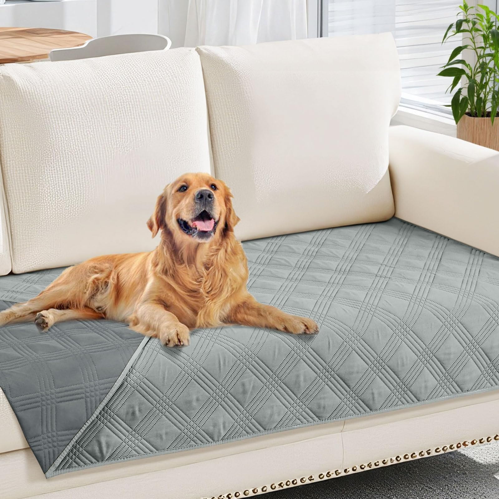 decorUhome Waterproof Sofa Cover for pets, Reversible Couch Cover for ...