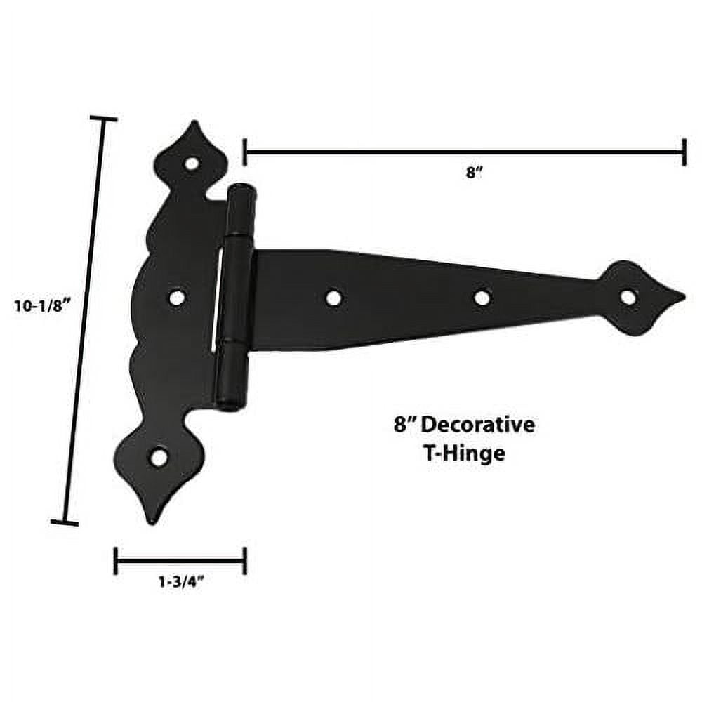 decoraive fancy (se of 6) hinges 8" heavy duy seel shed door hinges w ...