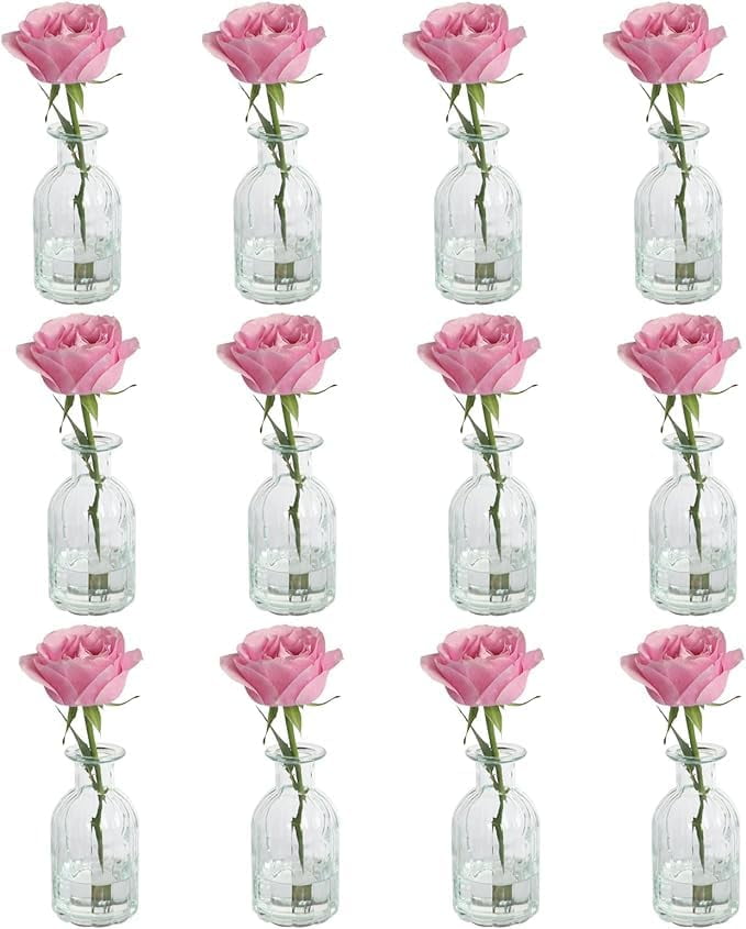 decoration flower glass vase 6inch height heavy quality thickness glass ...