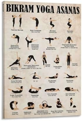 decoration room bikram yoga asanas vintage, yoga poster, yoga knowledge ...