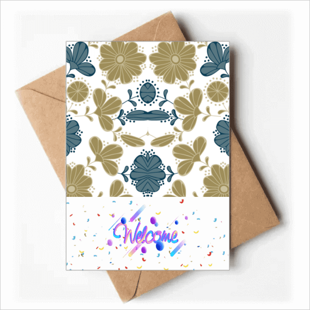 decorative classic floral pattern en Welcome Back Greeting Cards ...