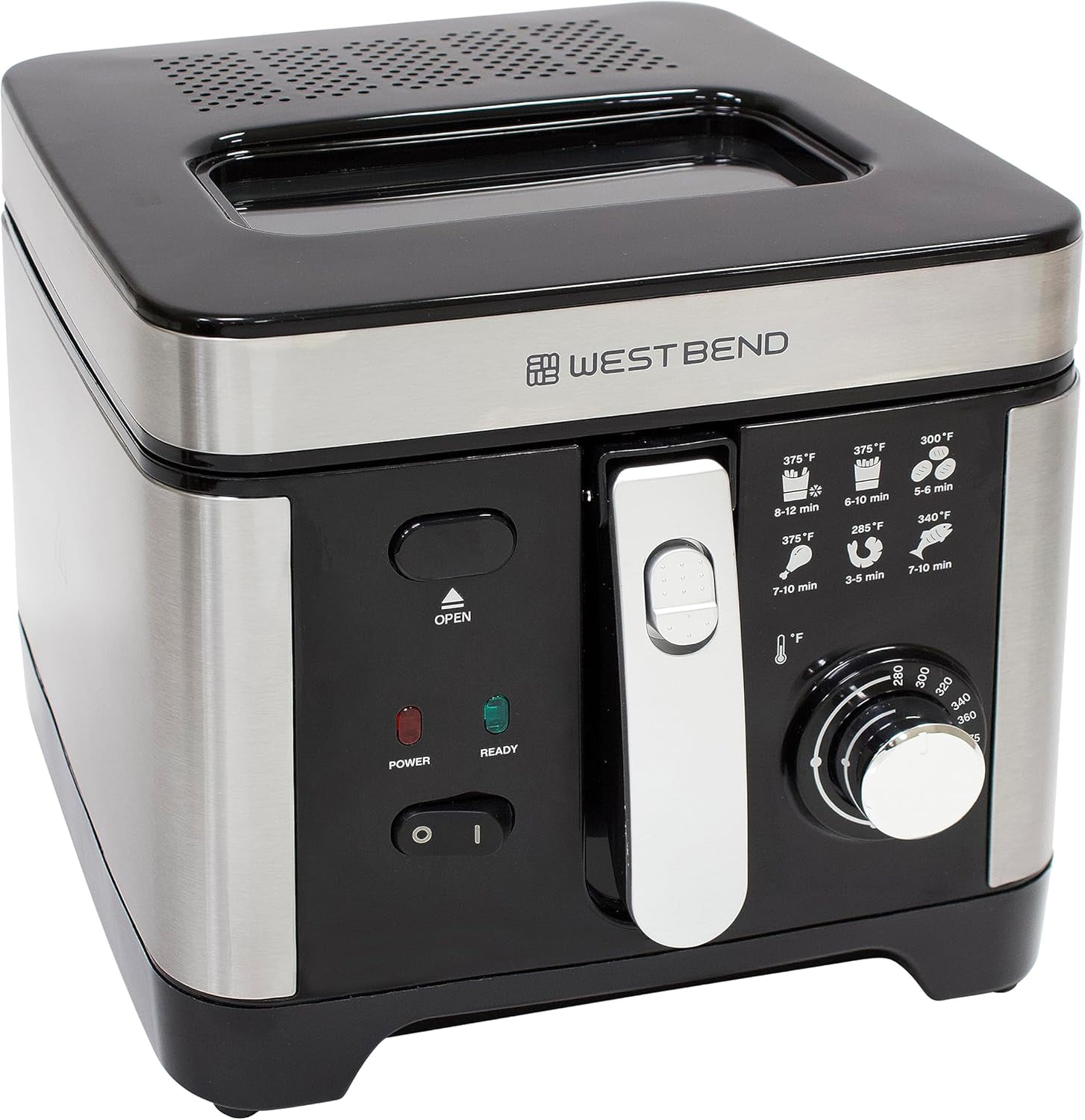 **deep fryer with adjustable temperature control nonstick basket easy ...