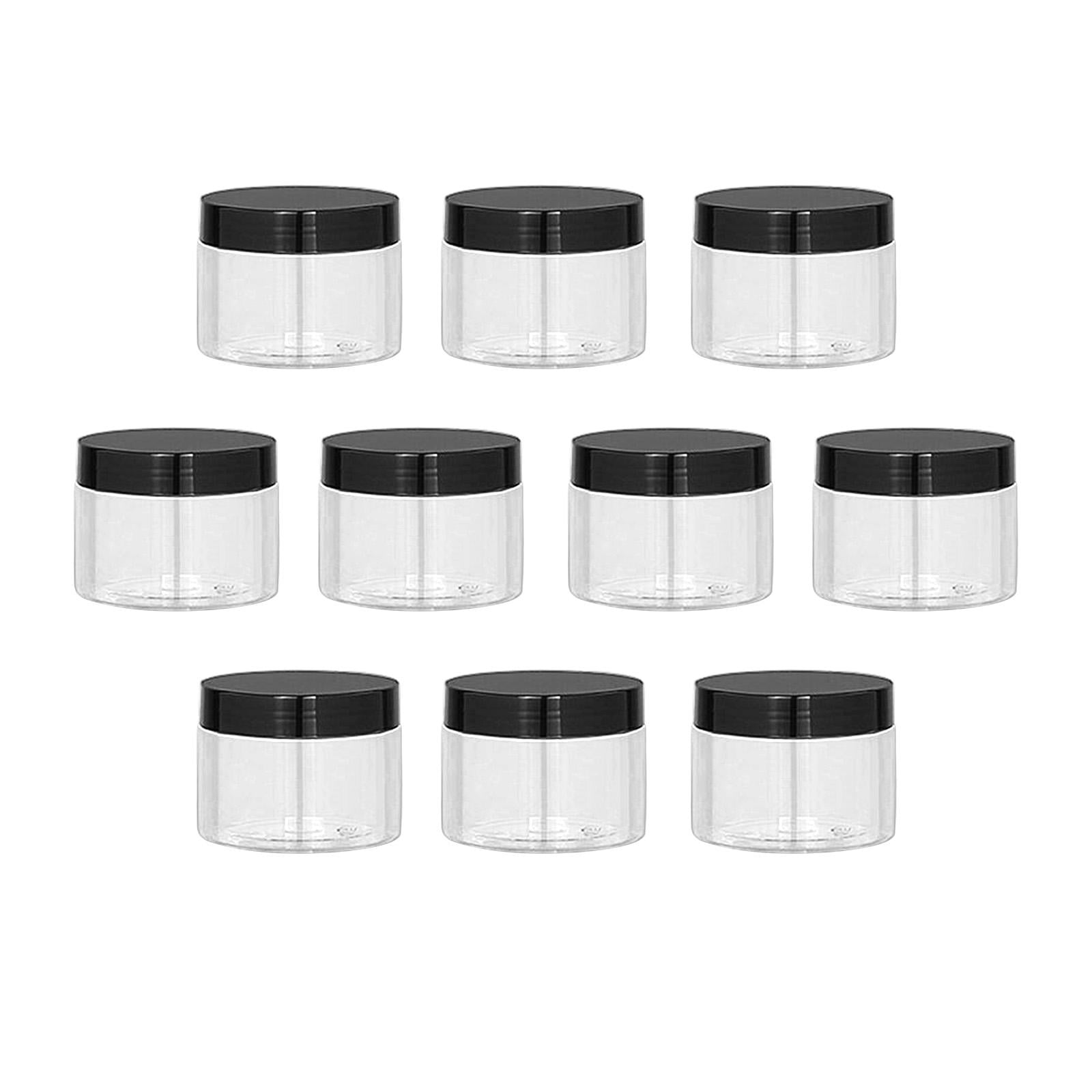 deevoka 10 Pieces Empty Jar Round with Lids Slime Container for Travel ...