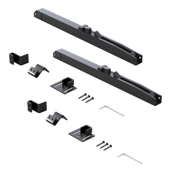 deevoka 2 Pieces Barn Door Mechanism 1 Way Operation with Hooks Hole ...