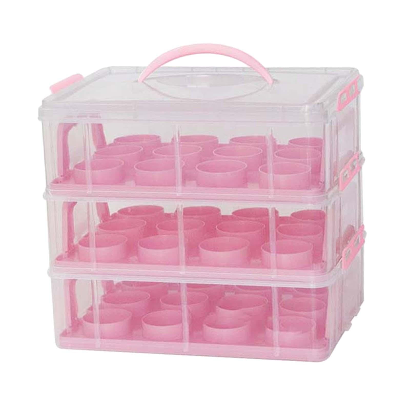 deevoka 2 Tier Cupcake Carrier Cupcake Container for Baked Treats ...