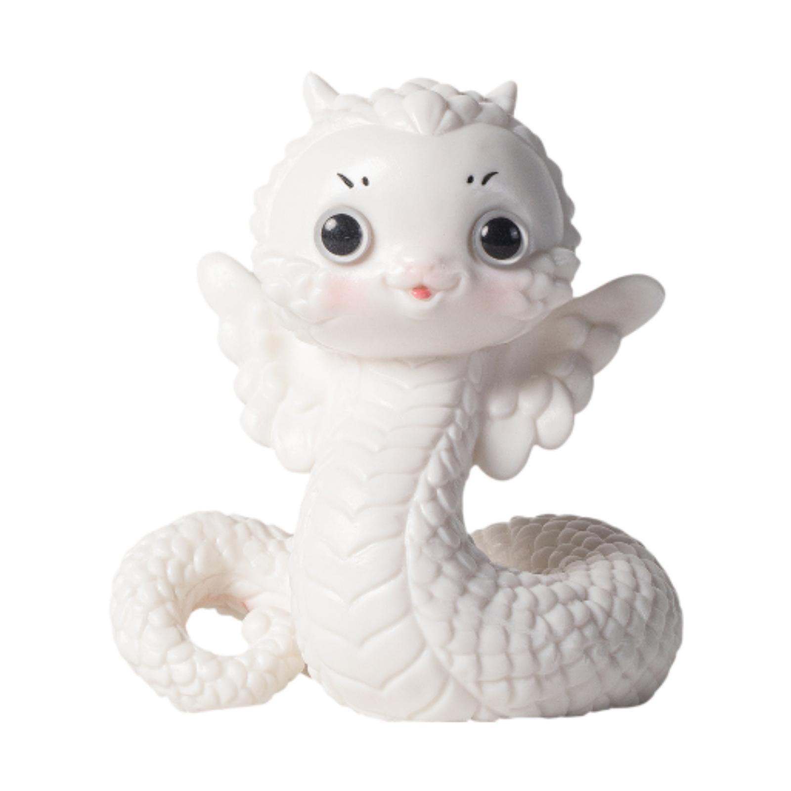 deevoka 2025 Spring Festival Ceramic Snake Statue Cute Tabletop ...