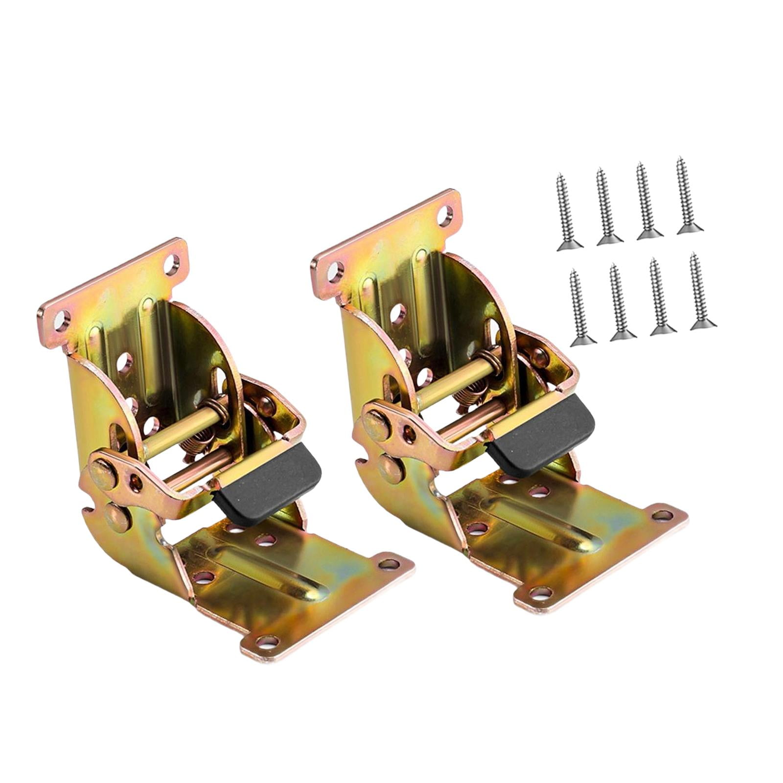 deevoka 2x Furniture Leg Hinges Folding Self Locking Hardware Accessory ...