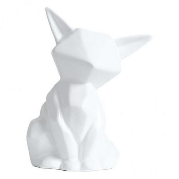 deevoka 4xMatt Ceramic Fox Figurine Desktop Sculpture Craft Home ...