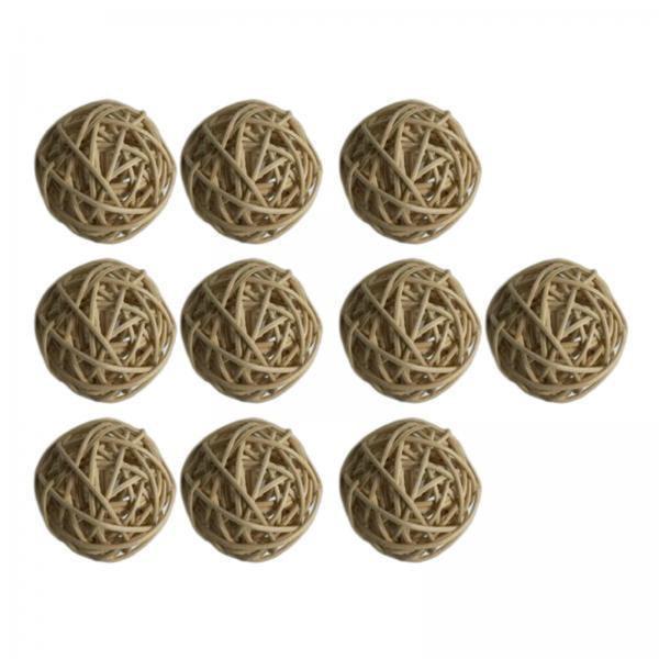 deevoka 4xRattan Wicker Balls Crafts Orbs Woven Balls for Table ...