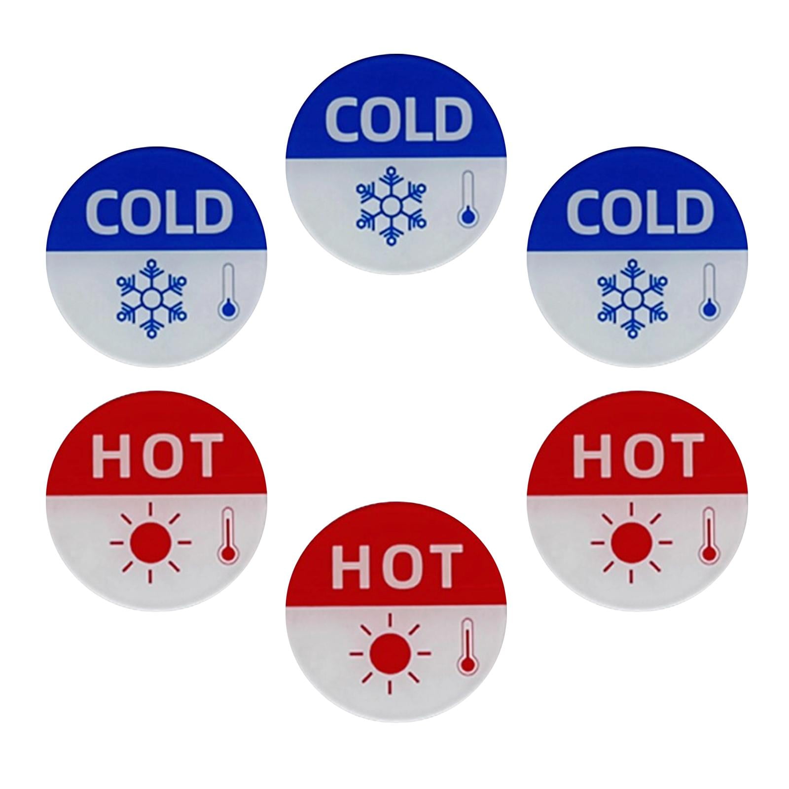 deevoka 6 Pieces Hot and Cold Signs Hot and Cold Indicator Easy to Use ...