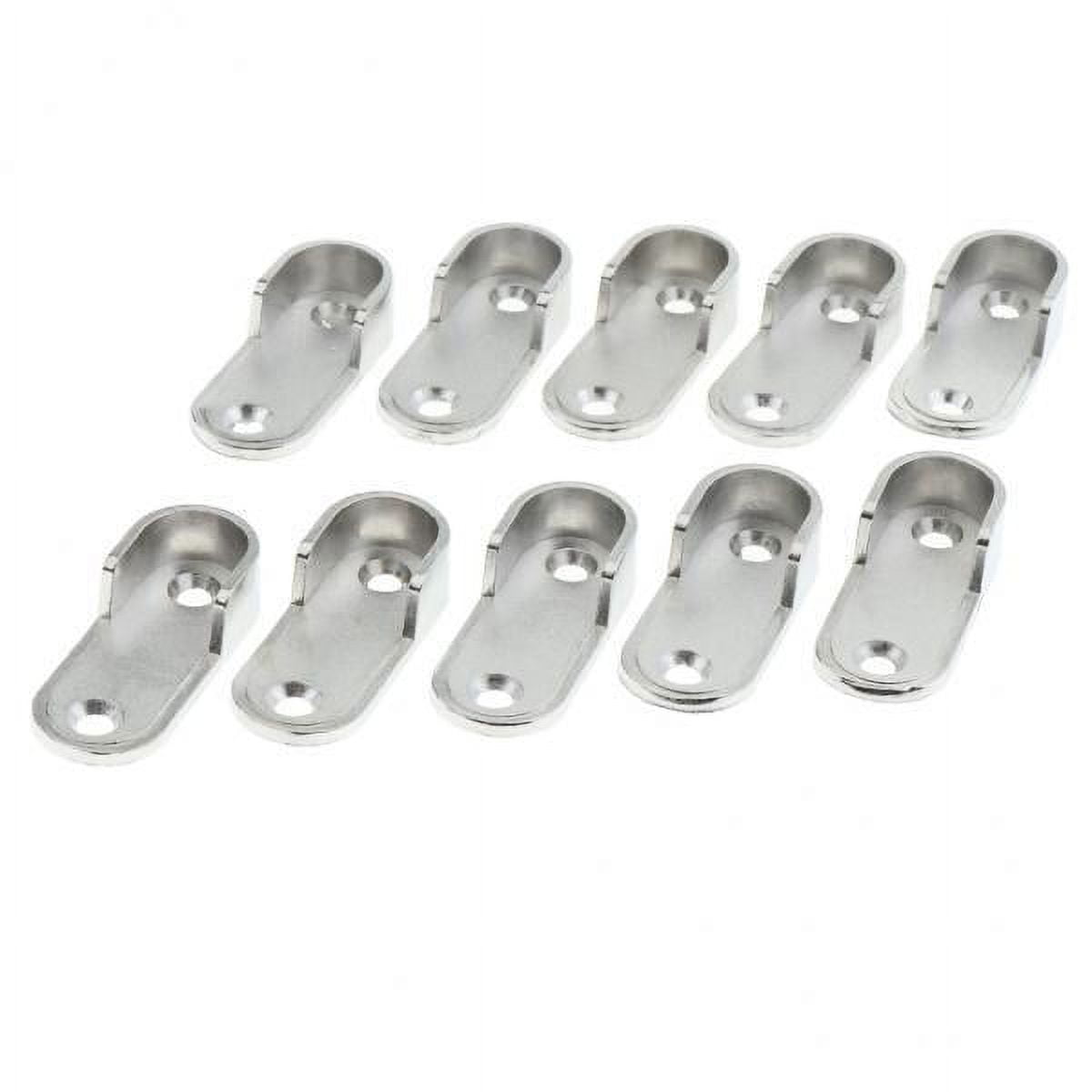 deevoka 6X 10Pcs Wardrobe Closet Rod Flange Holder Shelf Pipe Bracket ...