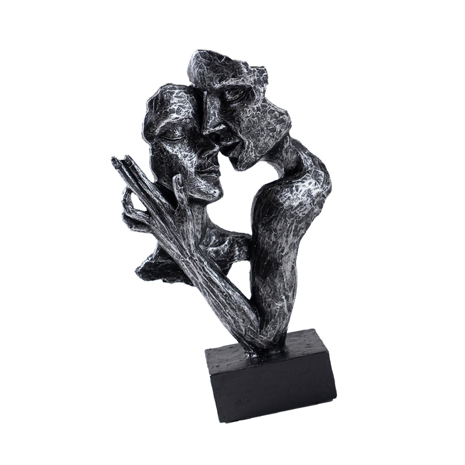 deevoka Abstract Face Sculpture Kissing Statue Kissing Lover Statue ...