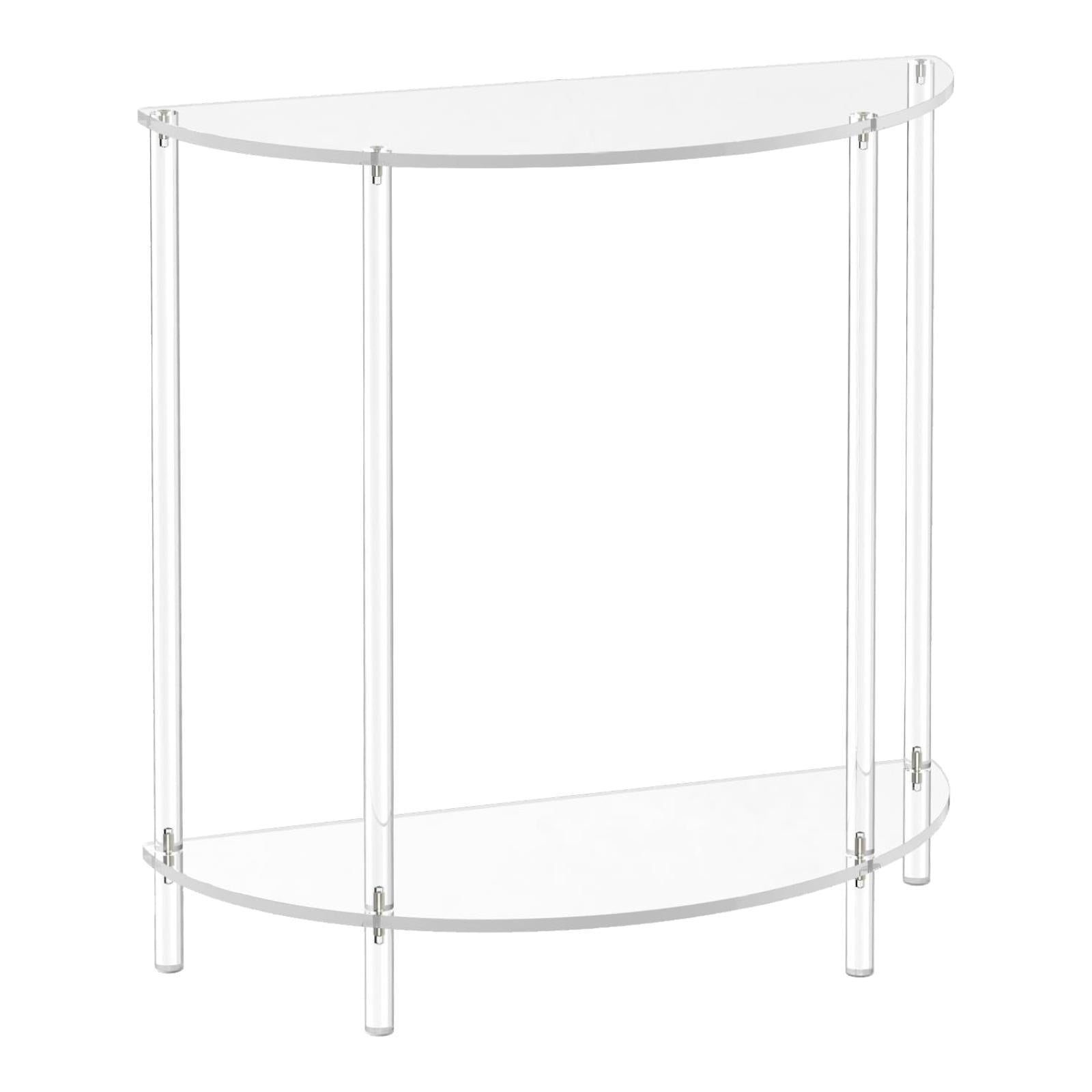 deevoka Acrylic Side Table Compact Clear Accent Table Modern Bedside ...