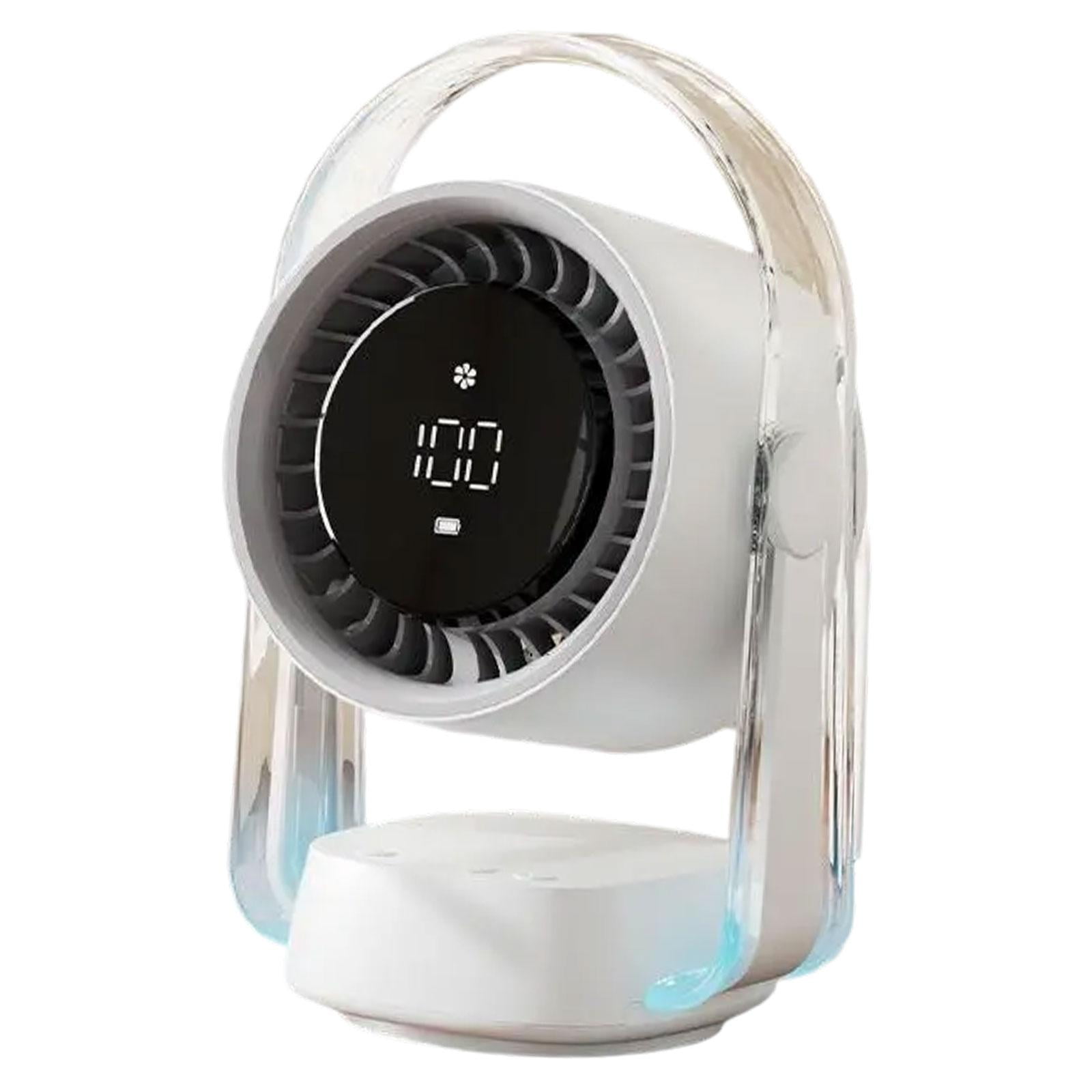 deevoka Air Cool Fan Desk Fan 100 Gears Tabletop or Hanging Timer ...