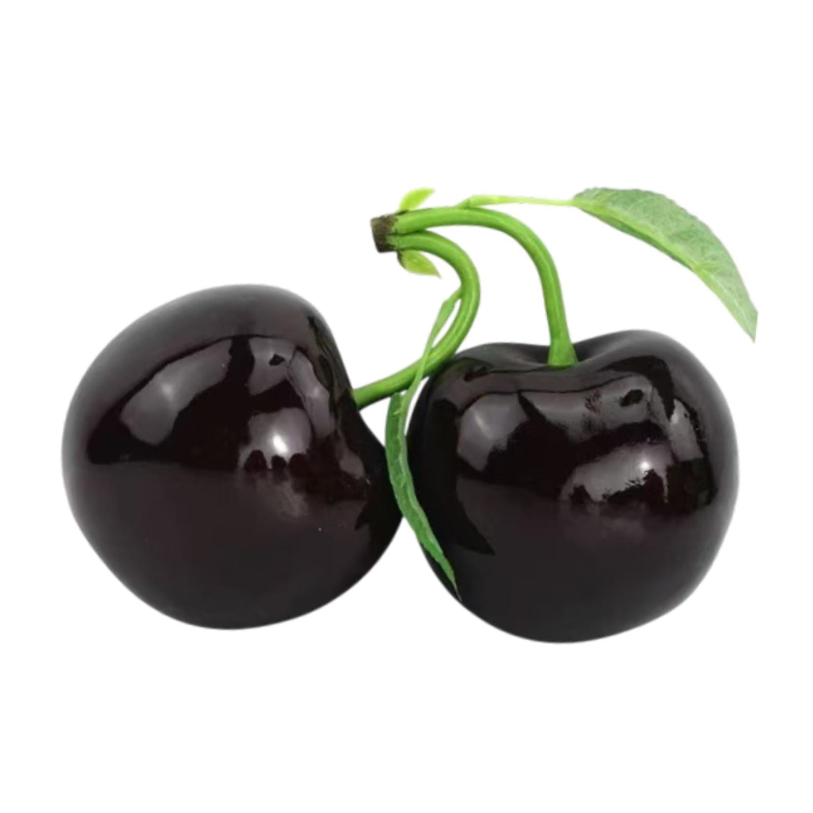 deevoka Artificial Fruit Lifelike Fake Cherries for Farmhouse Cabinet ...